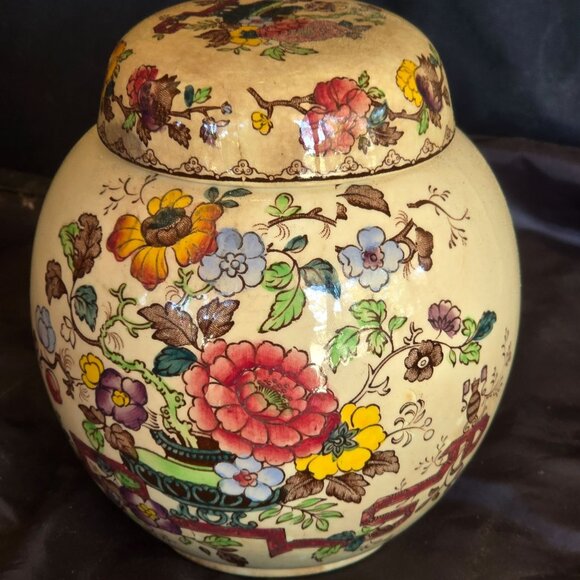 Mason'S | Other | Vintage Masons Ironstone China Lidded Jar With Floral ...